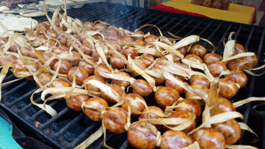 Delicios platillos en el Festival del Chorizo en Cojutepeque ...