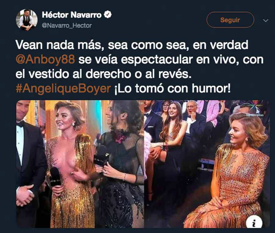 El garrafal error de Angelique Boyer con su vestido en la alfombra roja ... El garrafal error de Angelique Boyer con su vestido en la alfombra roja ...