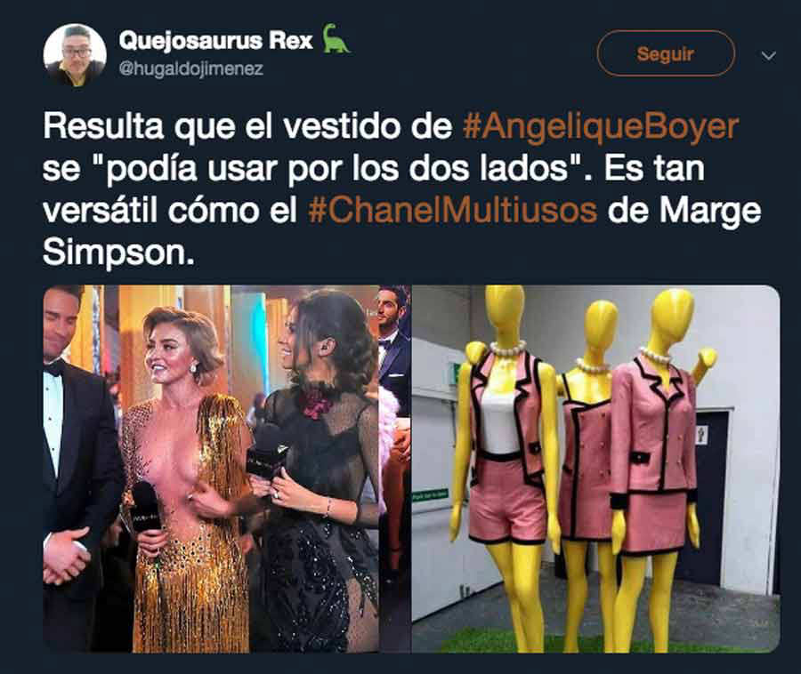 El garrafal error de Angelique Boyer con su vestido en la alfombra roja ... El garrafal error de Angelique Boyer con su vestido en la alfombra roja ...