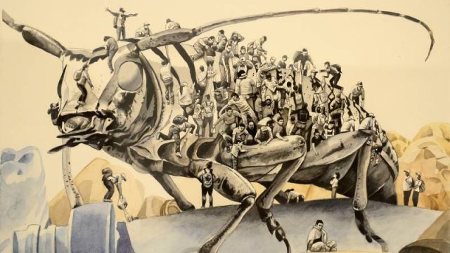 Así es la onírica exposición del artista Alecus: insectos, migración y ...