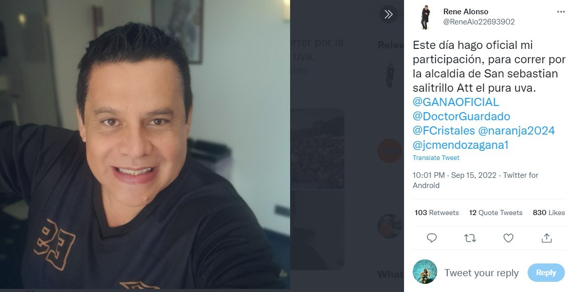 René Alonso “Pura Uva” anuncia oficialmente que quiere ser alcalde ...