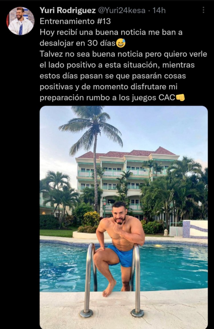 "Me van a desalojar": fisicoculturista Yuri Rodríguez - Noticias de El ...