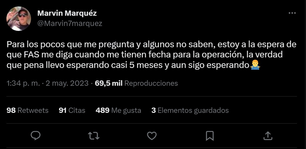 Futbolista de FAS reveló que aún no le realizan una importante ...