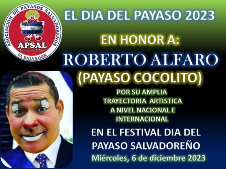 Cocolito será homenajeado en el Día Nacional del Payaso - Noticias de El Salvador