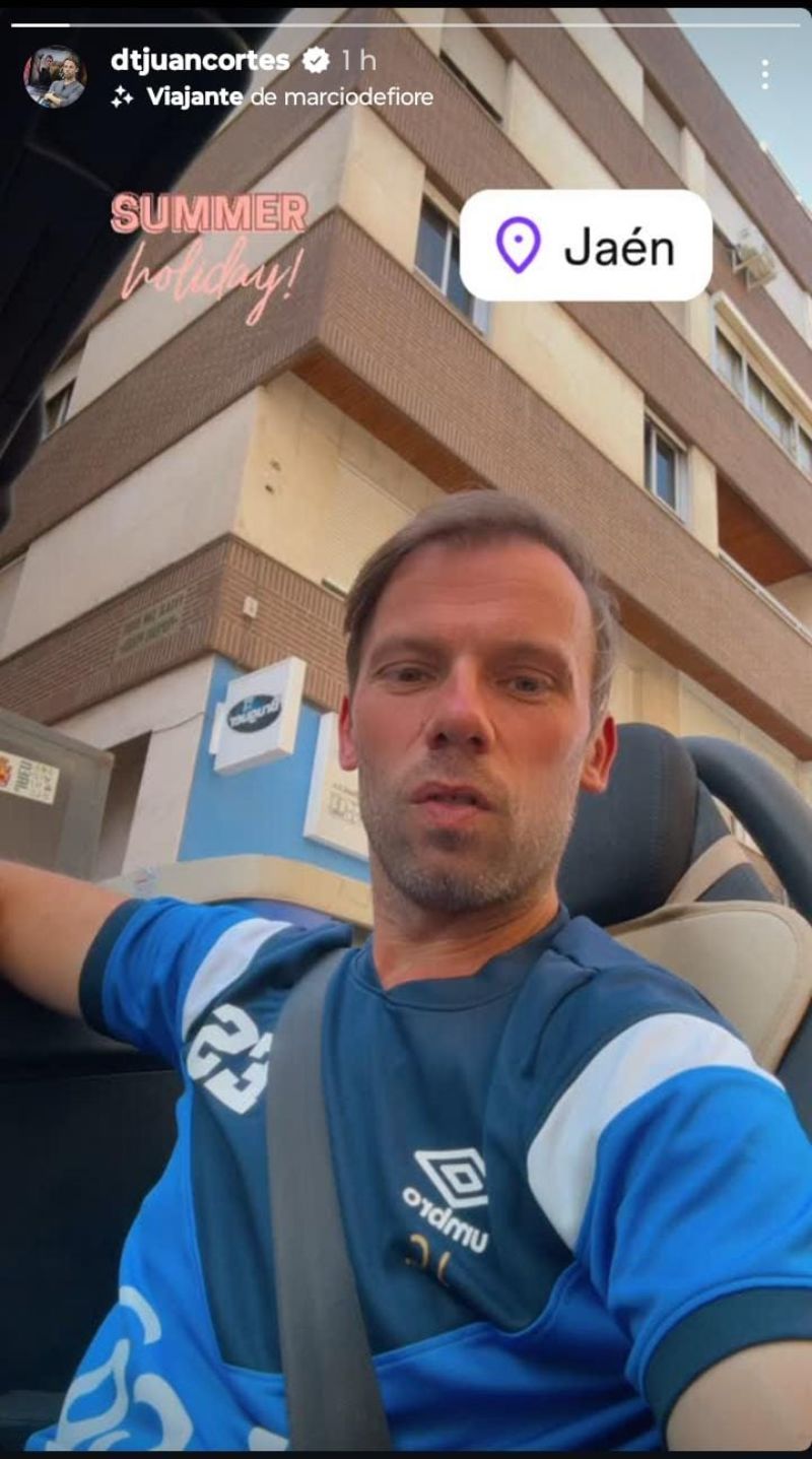 Juan Cortés Diéguez ya disfruta de sus vacaciones en España