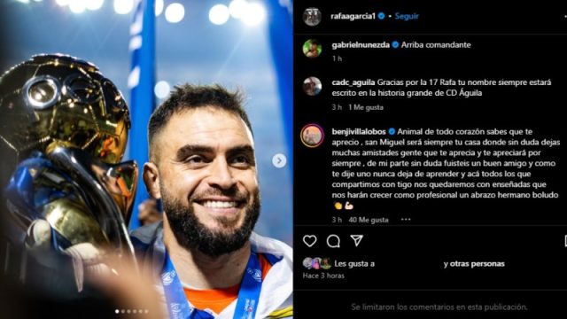 El emotivo mensaje de despedida de Benji Villalobos a Rafa García - Noticias de El Salvador