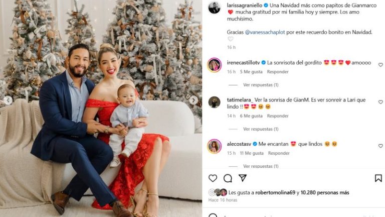 Larissa Graniello comparte su postal familiar navideña