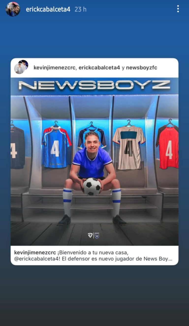 Erick Cabalceta, con nuevo equipo: debut y gol